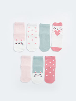 Carape za bebe devojcice sa printom 7 para -W47924Z1-JM1 - W47924Z1-JM1 ...