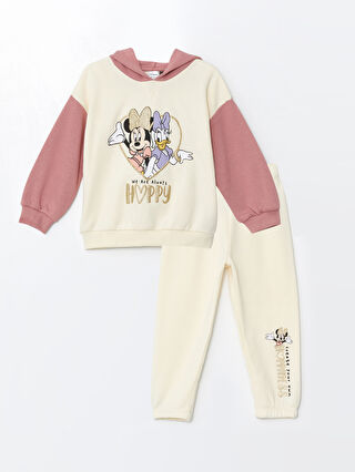 LC WAIKIKI Hooded Minnie Mouse Printed Baby Girls' Tracksuit Set ...