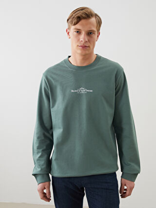 Crew Neck Long Sleeve Men's Sweatshirt -S59429Z8-HBA - S59429Z8-HBA ...